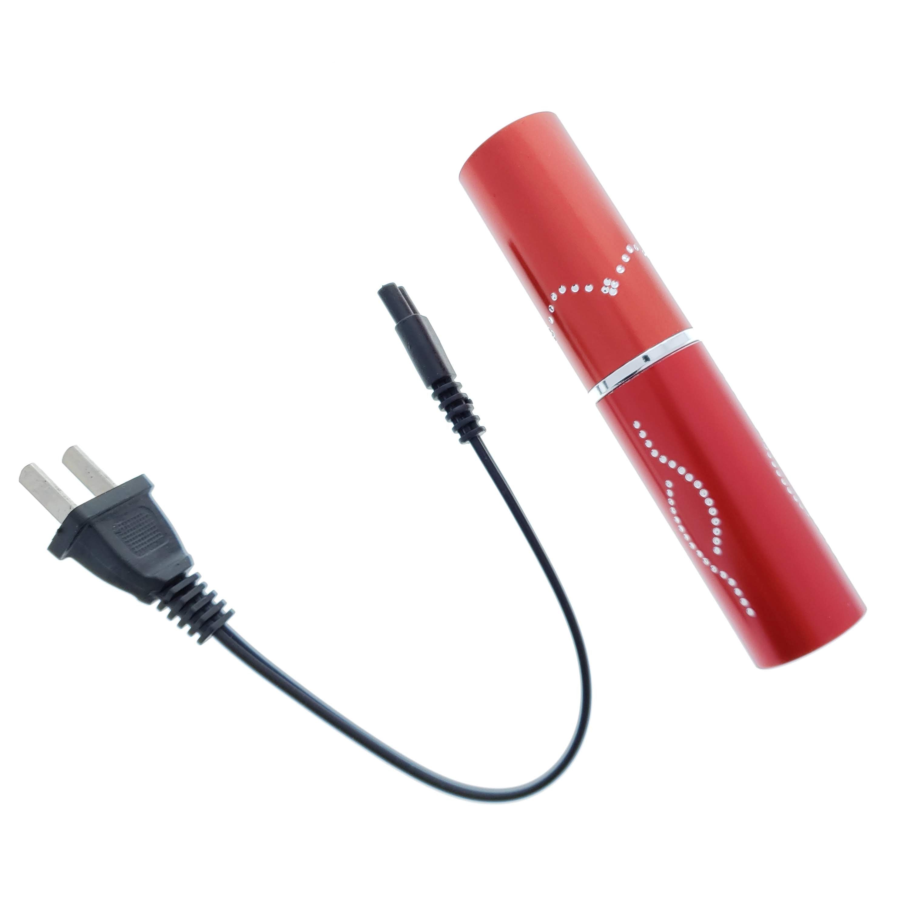 5" Red Lipstick Style Stun Gun with Flashlight | Guild Arms